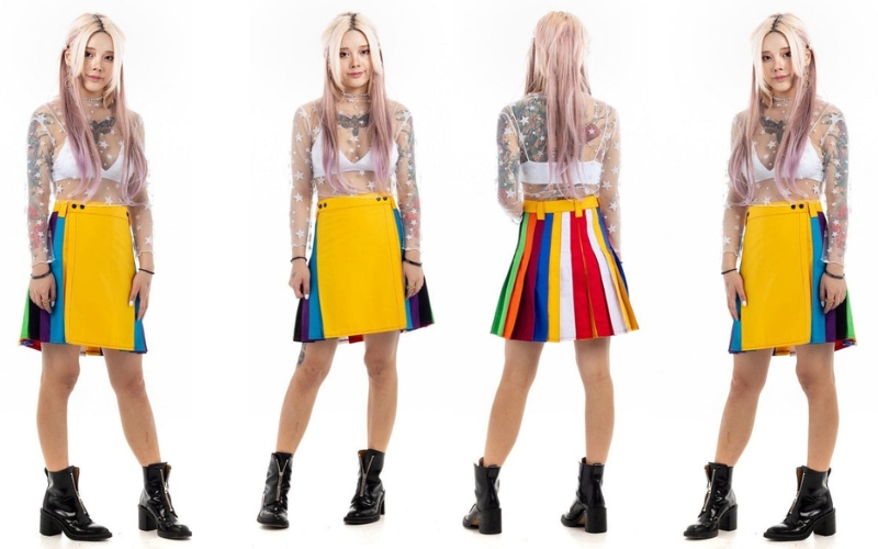 What materials are used to make the Elegant Solid Colors Skirt? – Help ...